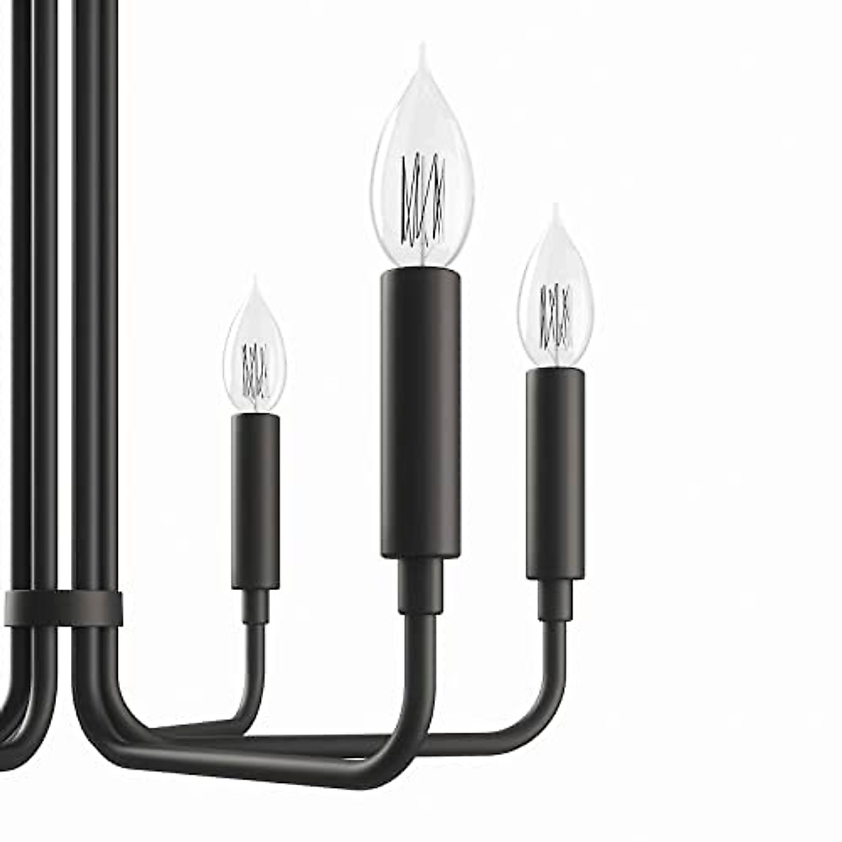 Modway Rekindle 6-Light Chandelier in Black