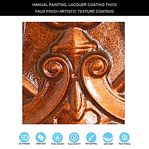 Ceiling Tin Tiles Decorative Drop Ceiling Tiles Distressed for Cafe Club Salon Hotel Store Bar 2'x2' PL07 Archaic Copper 10pcs