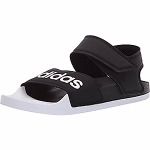 adidas Women's Adilette Sandal Slide, Core Black/White/Core Black, 8