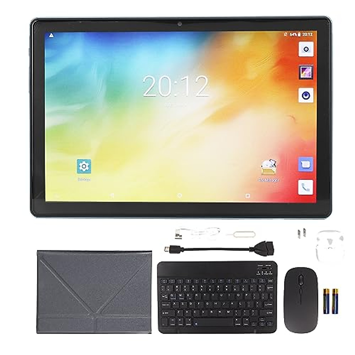10.1 Inch Tablet Game, 8MP 20MP Dual Lens Touch Screen Tablet for Android 12.0 Full HD 1920x1200 US Plug 100‑240V for Daily Entertainment (#1)