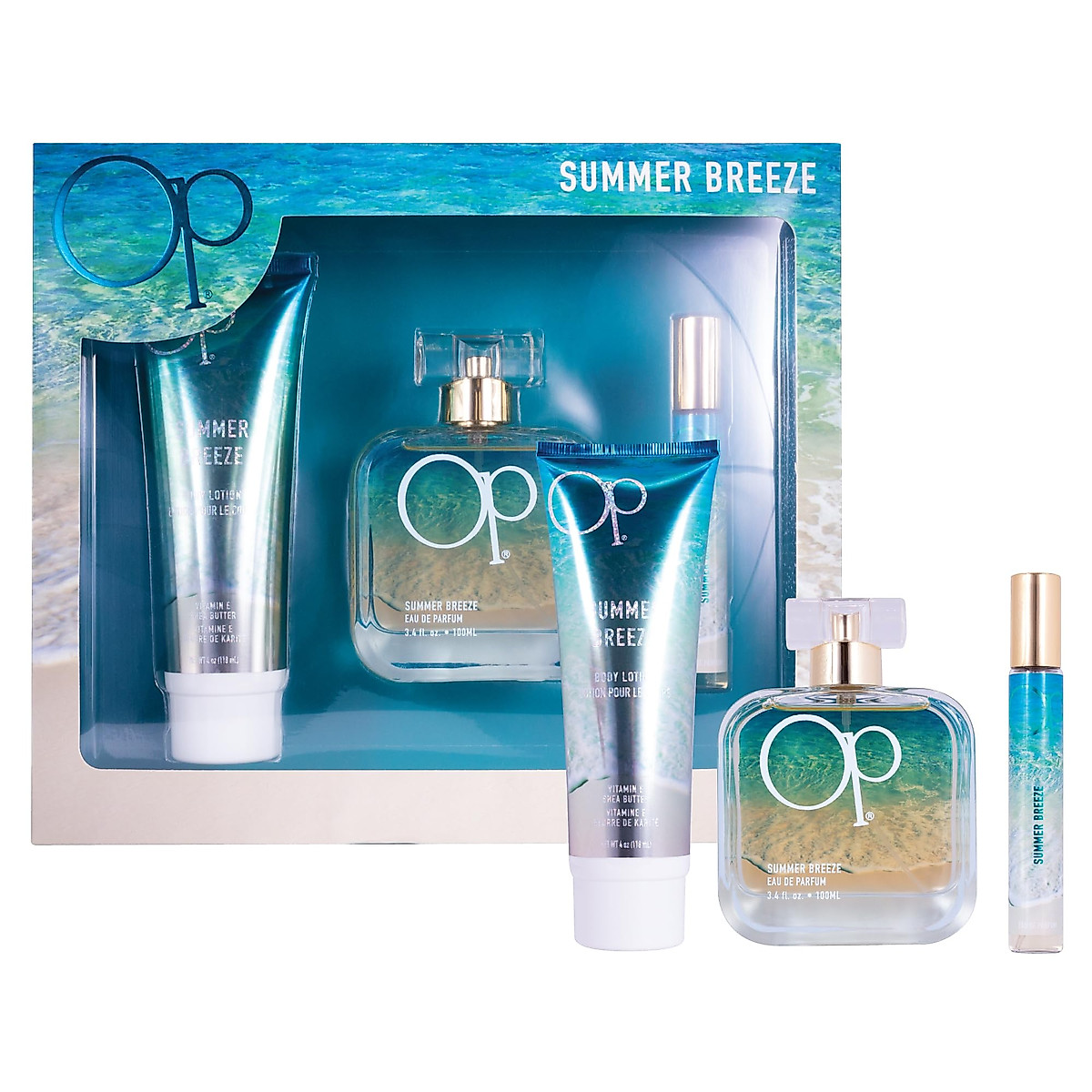 Ocean Pacific Summer Breeze 3 Piece Eau De Parfum Gift Set for Her