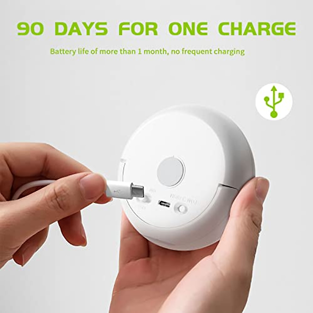 UYICOO Motion Sensor Night Light for Kids, Magnetic Adjustable Brightness Under Cabinet Lighting, 3000K USB Cordless Rechargeable Battery Lights Indoor for Hallway, Closet, Stair, Cabinet