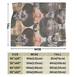 Stray Kids Hyunjin Blanket Ultra-Soft Micro Fleece Blankets Throw Blankets Decoration Gift for Decor Home Sofa,Office,Dormitory Bed car Camp Couch All Seasons