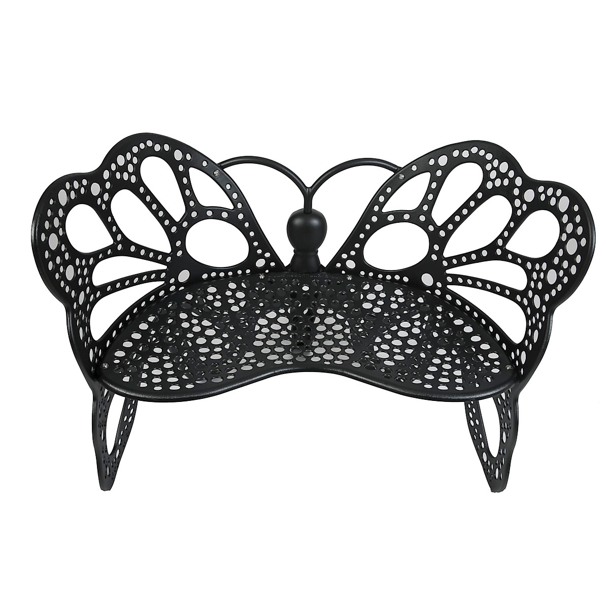 Flowerhouse FHBFB06 Butterfly Bench Patio Furniture & Accessories, Black