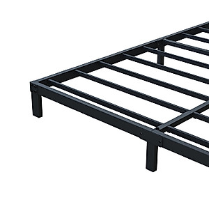 Upcanso 7 Inch King Bed Frame No Box Spring Need, Low Profile Metal Platform King Size Bed Frame, Heavy Duty Support Bedframes King, Easy Assembly