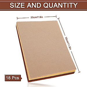 Whaline 18Pcs Brown Felt Fabric Sheets Assorted Soft Thick Craft Felt Pack for DIY Craft Sewing Patchwork Art Projects, 7.9 x 11.8 Inch