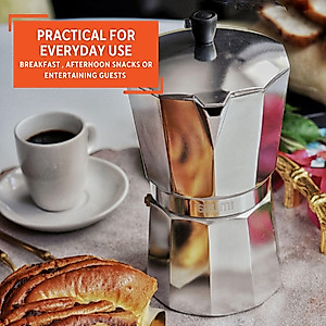 Imusa Aluminum Espresso Stovetop 1-cup Coffeemaker, Silver