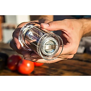 Cole & Mason H83001P Solo Clear Pepper Mill, Precision+, Acrylic, 114 mm, Single, Includes 1 x Pepper Grinder