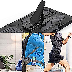 vvoo for Xiaomi Redmi Note 9s/9 Pro Case,with [2 Pack] Tempered Glass Screen Protector Military Grade Hybrid Heavy Duty Protection Built-in Fold Kickstand for Xiaomi Redmi Note 9s/ 9 Pro Case -Black