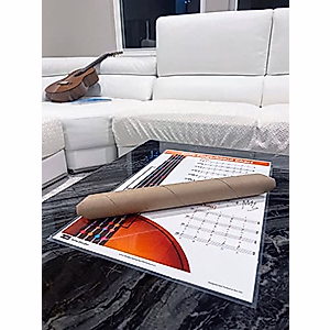 QMG Cello Fingering Chart with Color-Coded Notes, Cello Scales Techniques Suitable for All Levels