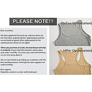 Pepochic Women’s Workout Scoop Neck Tank Top Ribbed Sleeveless Cami Lightweight Solid Basic