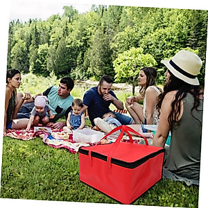 UTHCLO 1pc Insulation Bags Insulated Cooler Bag Pizza Insulation Tote Pizza Bag Reusable Shopping Bags Food Warmer Bag Reusable Bag Heater Bag for Bento Car Non-woven Fabric