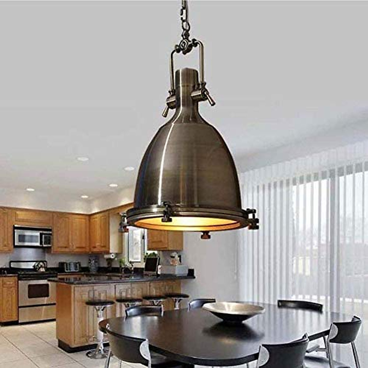 Commercial Food Warmer Stainless Steel Buffet Heat Lamp, Cafeteria Heating Lights Height Adjustable, 360mm