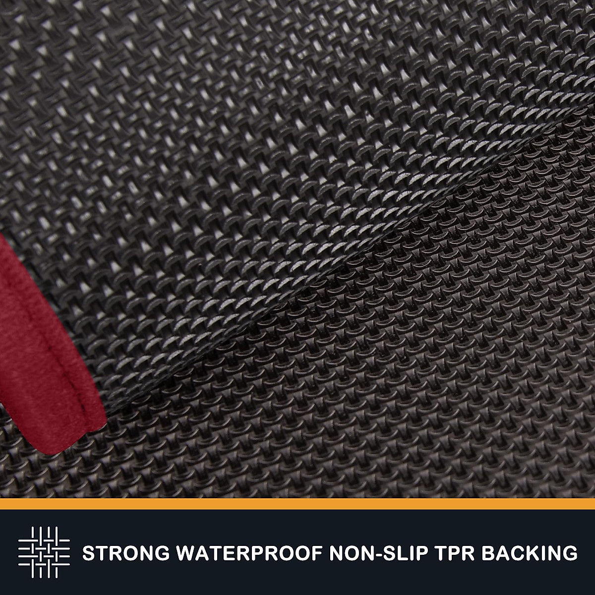 PURRUGS Dirt Trapper Door Mat 34" x 59", Non-Slip Machine Washable Entry Rug, Shoe Scraper, Dog Door Mat, Super Absorbent Welcome Mat for Front & Back Door, Muddy Shoes & Paws, Burgundy Red