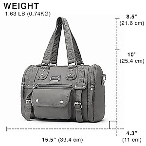 Scarleton Purses for Women Large Hobo Bags Satchel Handbags for Women Top Handle Shoulder Bag Tote Vegan Leather, H148524, Grey