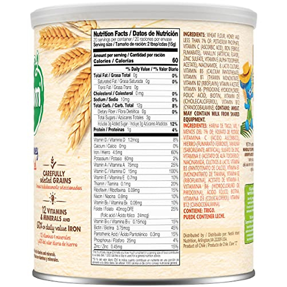 Nestle Nestum Infant Cereal, Wheat and Honey, 10.6 Ounce (Pack of 3)