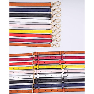 VanEnjoy Genuine Leather Adjustable Purse Strap Replacement for Cross Body Bag Handbag - 3/5 inch Wide,51 inches Long (Black)