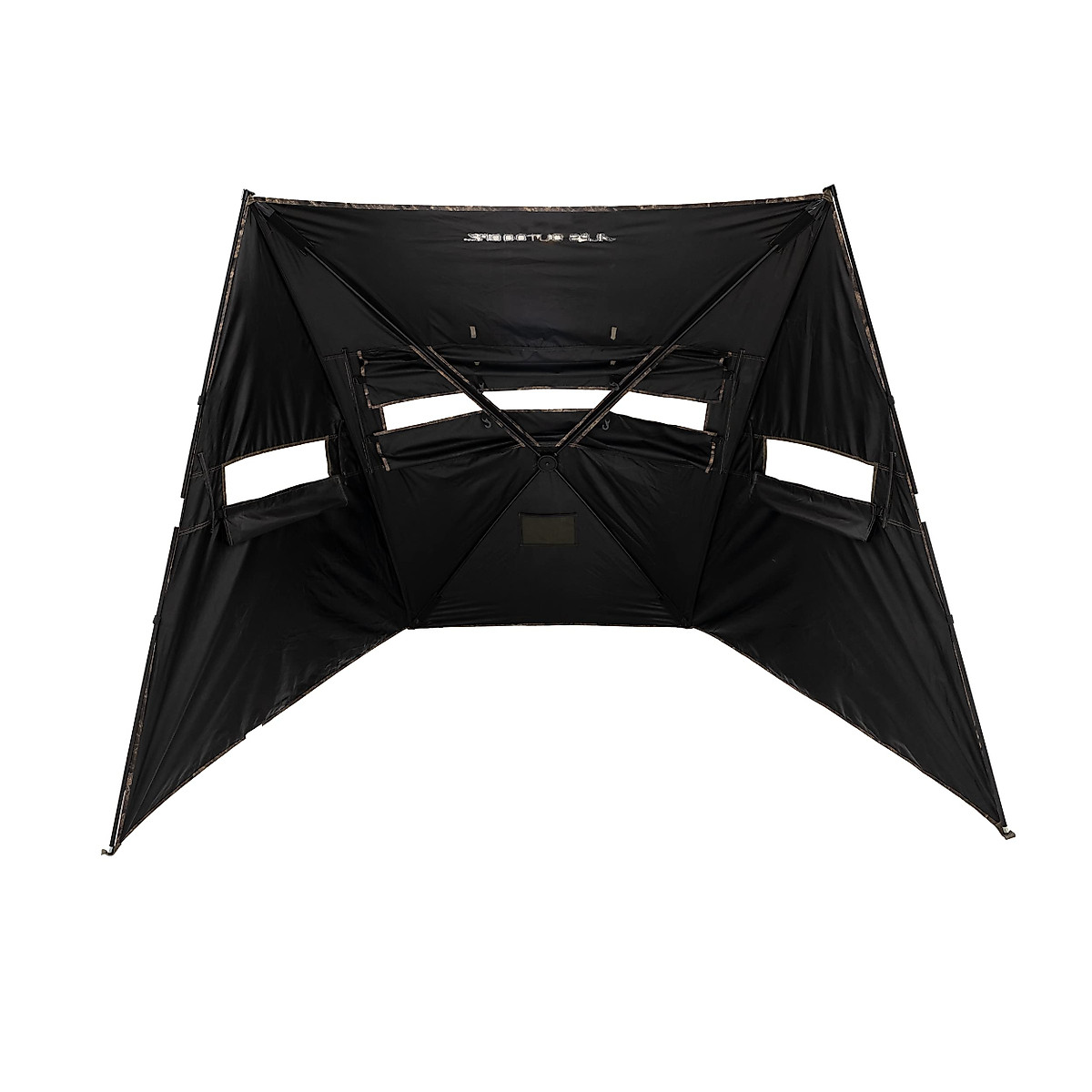 ALPS OutdoorZ Dash Camo Panel Hunting Blind with Hybrid 2 Person Ground Pop Up Design for Quick Deployment, Wide Window, and Interior Mesh Pocket, Realtree Timber