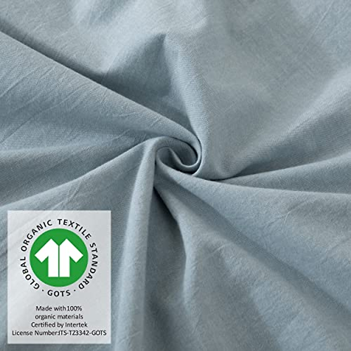 Ventidora 3 Piece Duvet Cover Set King Size,100% Organic Washed Cotton with Linen Feel Like Textured, Luxury Soft and Breatheable Bedding Set with Zipper Closure(1 Duvet Cover + 2 Pillowcases)