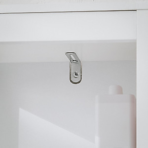 SoBuy Slim Tall Bathroom Cabinet with Removable Laundry Hamper, Laundry Cupboard Bathroom Storage Cabinet, Laundry Cabinet with Shelf, White BZR123-W