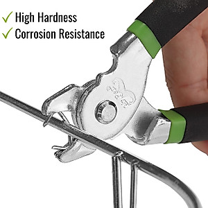 Mr. Pen- Hog Ring Pliers Kit, 110 Pack 3/4" Galvanized Hog Rings with 1 Hog Ring Pliers, Hog Rings and Pliers, Hog Ring Pliers for Fencing, Automotive Upholstery Hog Rings and Pliers