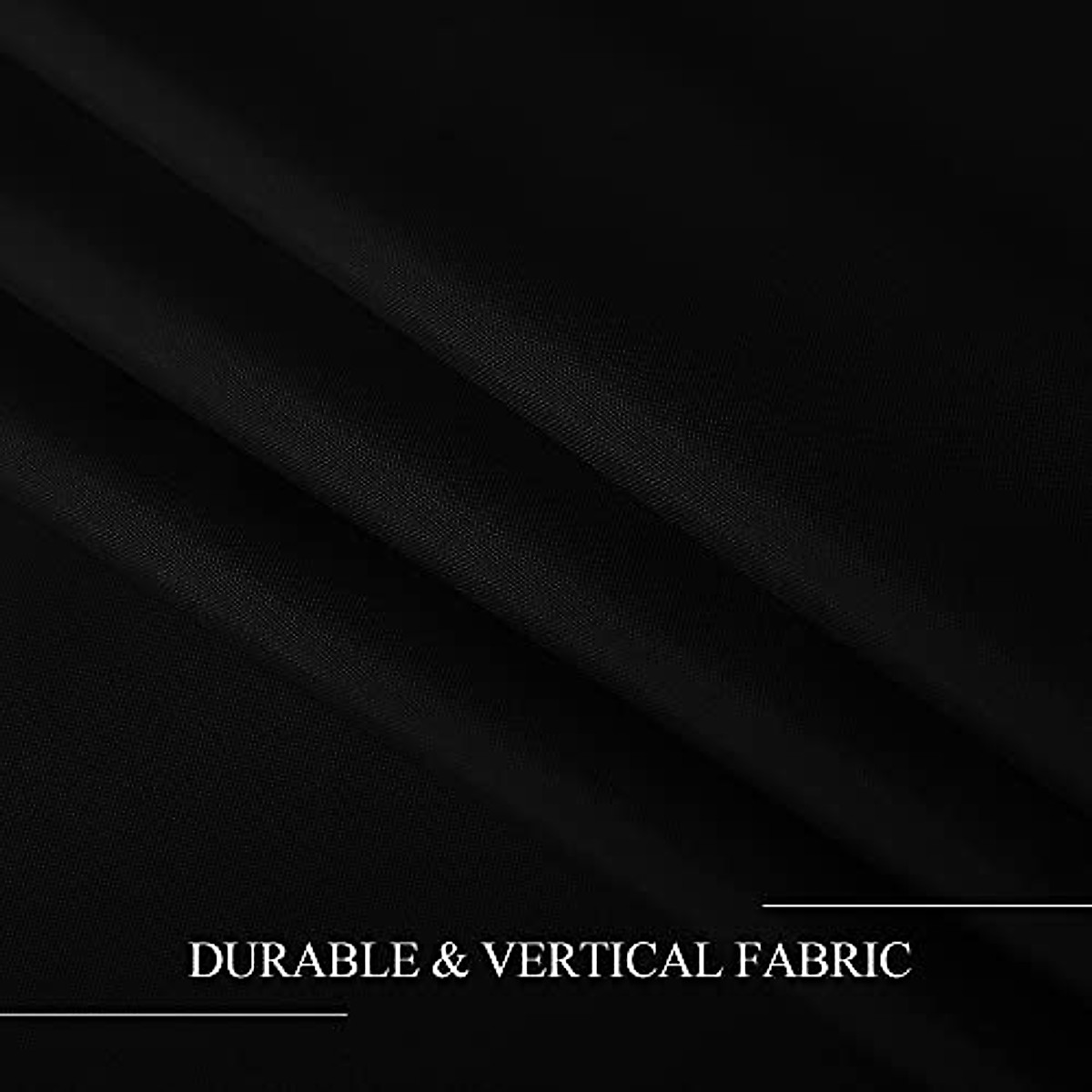 StangH Black Backdrop Curtains for Parties - 10 ft Curtain Drapes for Partition Room Dividers Curtains Waterproof Home Theater Studio Backgrounds Wedding Stage Stand Panels, 2 Panels