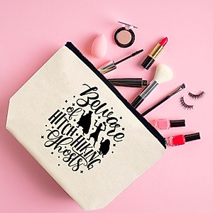 Eins Haunted House Makeup Bags for Women,Cosmetic Bag Horror Movies Zipper Pouch Travel Bag Portable Makeup Storage Organizer for Friends (gw-hei)