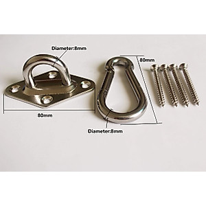 MHMYDZ 1000 lb Capacity Heavy Duty Hammock Hanging kit Ultra Durable Hammock Hooks Carabiners for Hammock Stand Hammocks Swing Chair,Multiple Indoor Outdoor Suspension Ceiling Hooks