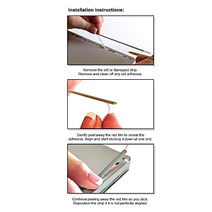 Microsoft Surface Book Replacement Bumper Strip feet by Gecky Feet (Original Gray - 15")