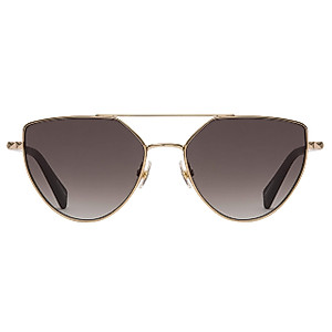 Rebecca Minkoff Women's Stevie 2/S Aviator Sunglasses, Light Gold, 55mm, 17mm