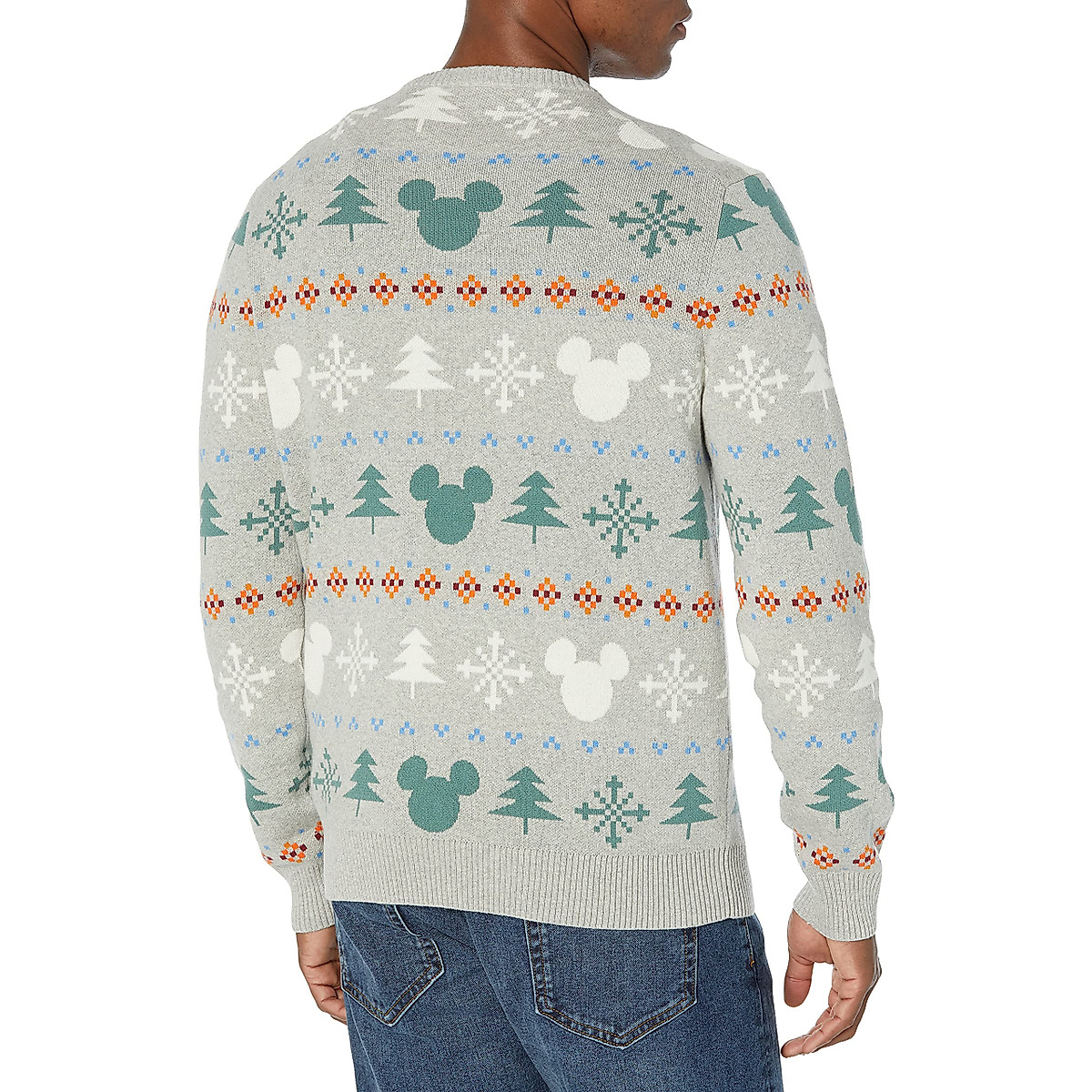 Amazon Essentials Disney | Marvel | Star Wars Men's Crew Sweaters, Mickey Fair Isle - Mens, X-Large