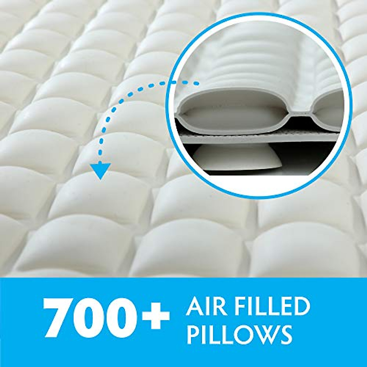 SlipX Solutions Cream Pillow Top Plus Safety Bath Mat Provides The Very Finest in Cushioned Comfort and Slip-Resistance (Over 700 Air-Filled Pockets, 200 Suction Cups, Natural Rubber)
