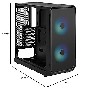 Fractal Design Focus 2 RGB Black TG Clear Tint, mid tower - Tempered Glass