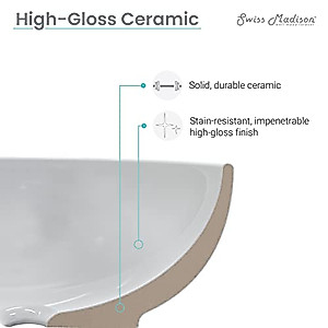 Swiss Madison Well Made Forever SM-WS325, Château 30" Right Side Faucet Wall-Mount Bathroom Sink