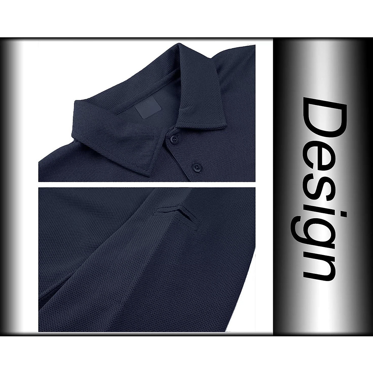 BIYLACLESEN Tactical Polo Shirt Men Pique Polo Shirts for Men Quick Dry Golf Solid Polo Active Shirt Warm Shirts for Men Tactical Military Shirt Navy