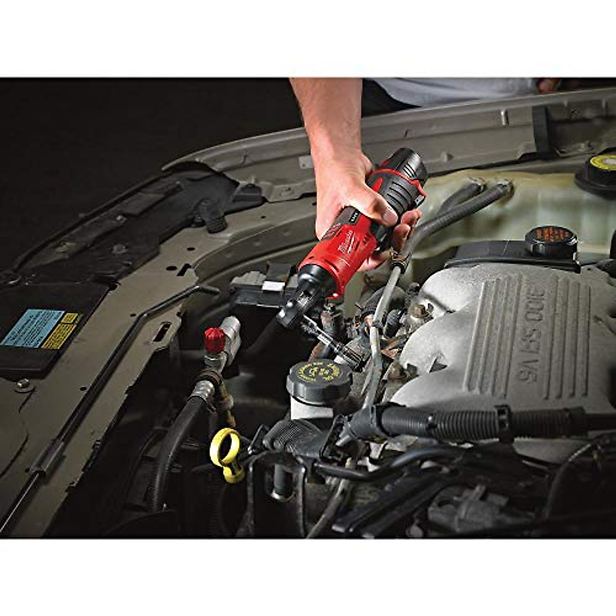 Milwaukee 2457-21 3/8-in Cordless M12 Lithium-Ion Ratchet Kit (Ratchet Kit w/Tool Bag)