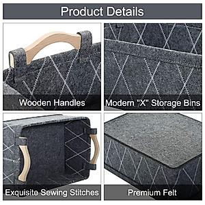 Dog Toy Basket Decorative Collapsible Storage Bins Small Cubes for Closet Shelves Organizers for Towels Books Magazines Album Grey Baskets