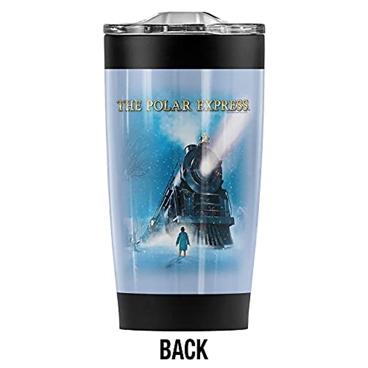 Logovision The Polar Express Train Stainless Steel Tumbler 20 oz Coffee Travel Mug/Cup, Vacuum Insulated & Double Wall with Leakproof Sliding Lid | Great for Hot Drinks and Cold Beverages