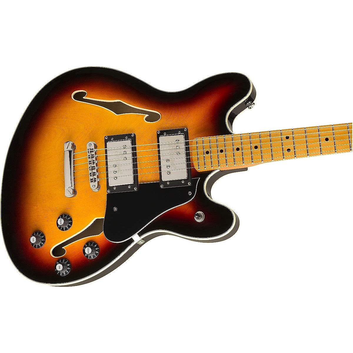 Squier Classic Vibe Starcaster Electric Guitar, with 2-Year Warranty, 3-Color Sunburst, Maple Fingerboard