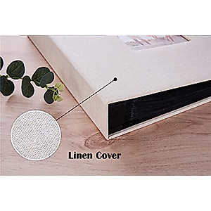 Artmag Fabric Photo Album 4x6 600 Large Capacity for Family Wedding Anniversary Linen Album Holds 600 Horizontal and Vertical Photos (600 Pockets, Beige)