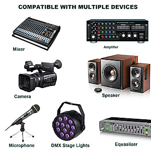 ABuff 6 Pack of 6ft XLR Cable, Profession Balanced 3 Pin XLR Male to Female XLR Patch Cable, Multi-Color Cable Set Great for Microphone, Audio, Guitar, Speaker