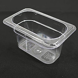 CMI 1/9 Size Polycarbonate Food Pans,4"Deep, GN Pans Clear-Pack of 6