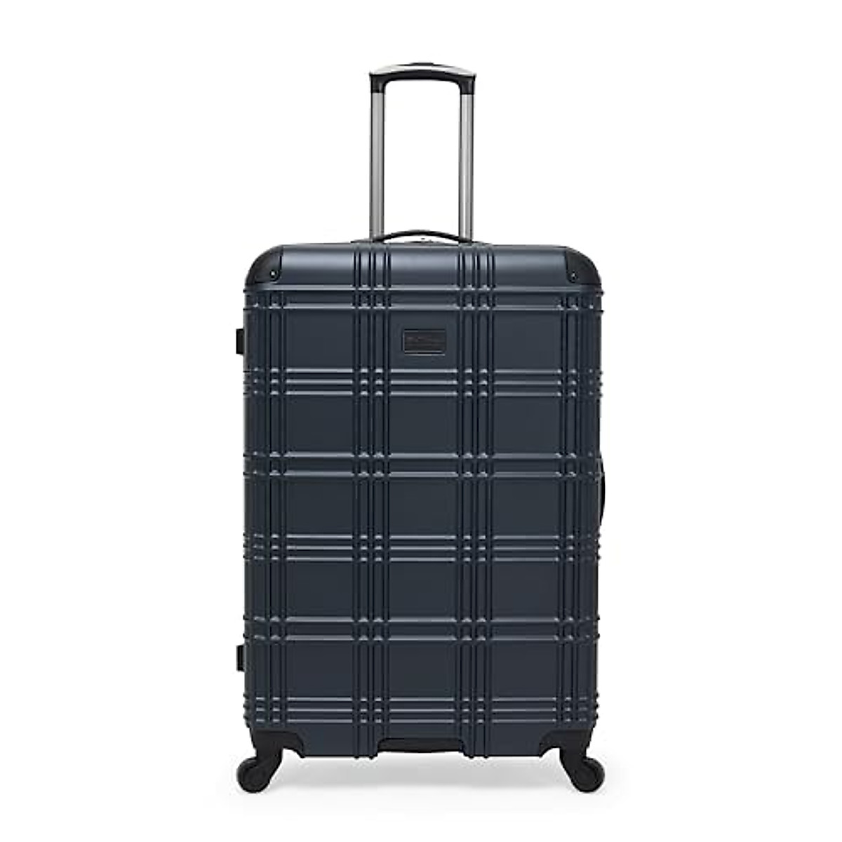 Ben Sherman Nottingham Lightweight Hardside 4-Wheel Spinner Travel Luggage, Naval, 28-Inch Checked