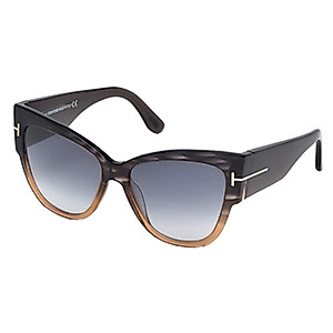 Tom Ford Anoushka TF371 AnoushkaSunglasses, Gray Frame/Gradient Smoke Lens, 57mm