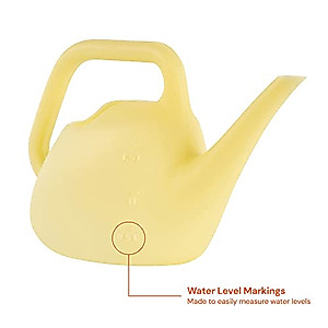 Bloem Translucent Watering Can: 1.5 Liter - Goldfinch Yellow - 4 Gallon Capacity, Easy to See Water Level, Loop Handle, Durable Resin, for Indoor and Outdoor Use, Gardening