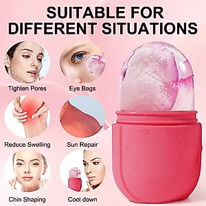 Ice Face Roller, Facial Ice Roller Mold for Face & Eye Puffiness Relief, Reduce Wrinkles & Brighten Your Skin & Shrink Pore, Reusable Facial Treatment Beauty Tool, Women's Gift