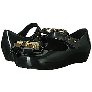 Mini Melissa Kids' Mini Ultragirl Sweet Iv Mary Jane Flat,Black,10 Regular US Toddler