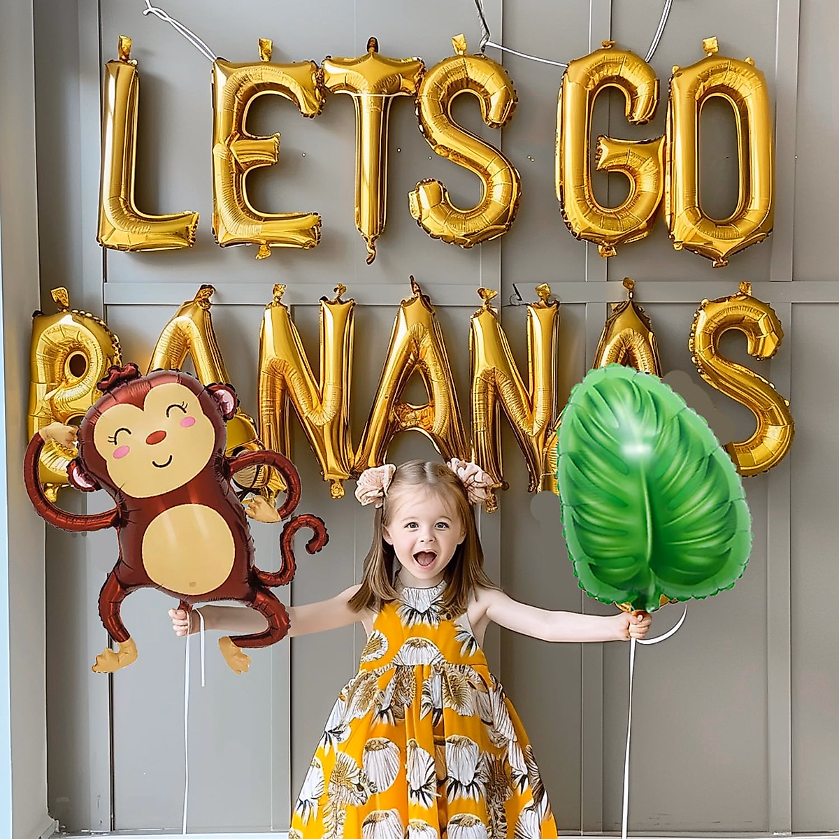 Let's Go Bananas Birthday, Monkey Birthday Decorations, Monkey Theme Birthday Decorations, Monkey Jungle Birthday Decorations,Monkey And Banana Birthday Decorations,Jungle Safari Animal Tropical Decor