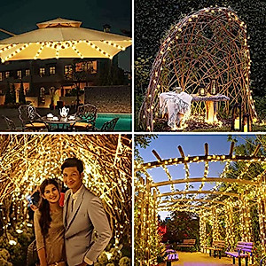 6 Pack Solar String Lights Outdoor Waterproof Total 240FT 720 LED Solar Fairy Lights 8 Modes Copper Wire Twinkle Lights for Patio Yard Trees Garden Christmas Decorations Wedding Party(Warm White)