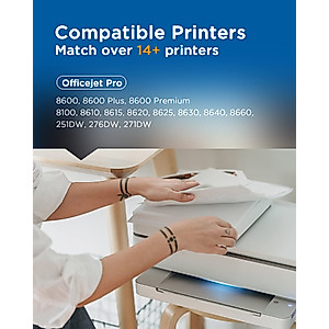 【5-Pack Larger Capacity】 950XL 951XL Ink Cartridges Combo Pack, Replacement for HP 950 951 XL Ink Cartridges, High Page Yield, Works with OfficeJet Pro 8600 8610 8620 8625 Printer (2BK/1C/1M/1Y)